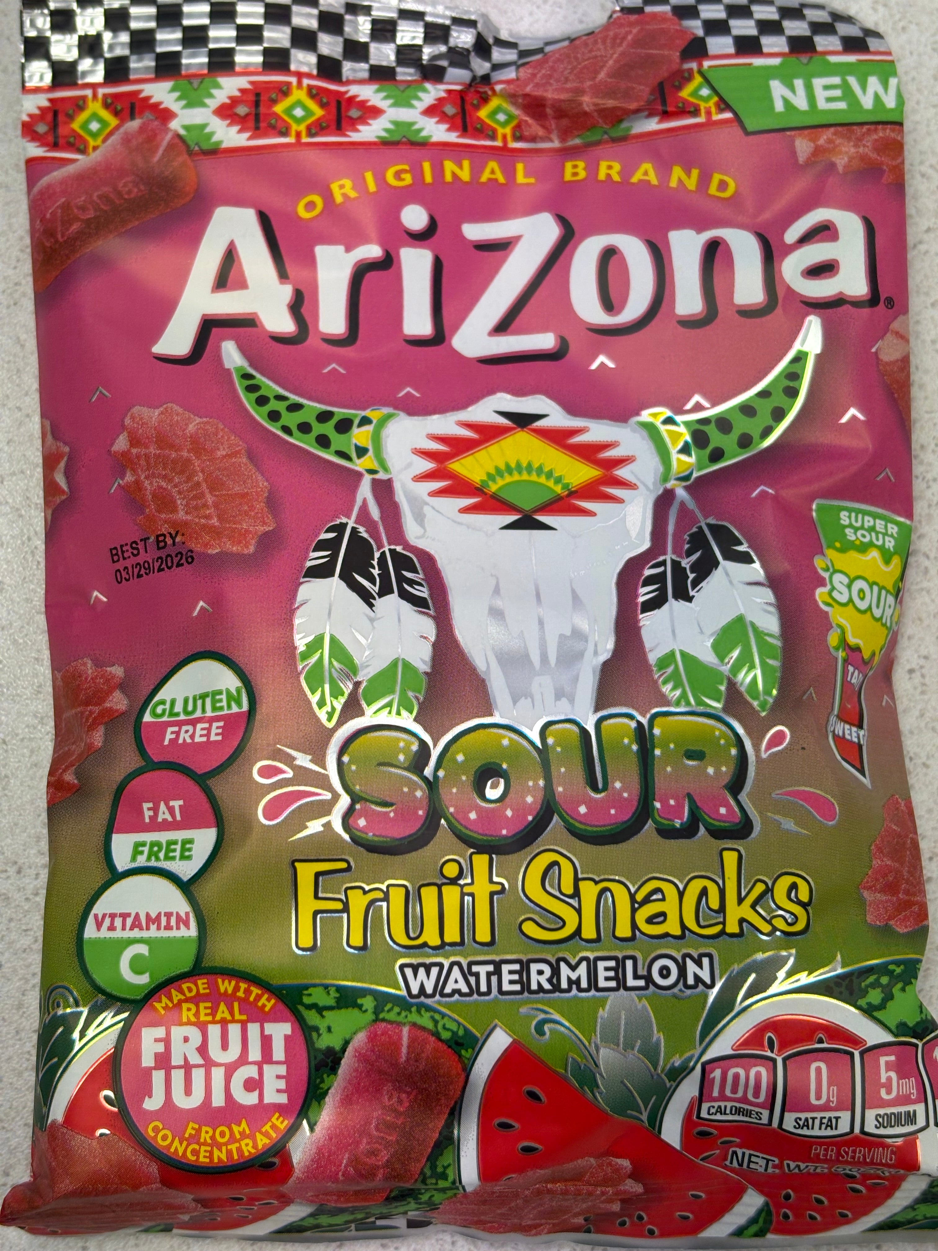Arizona Sour Fruit Snacks Watermelon 142g REDUCED – Sugar Boom