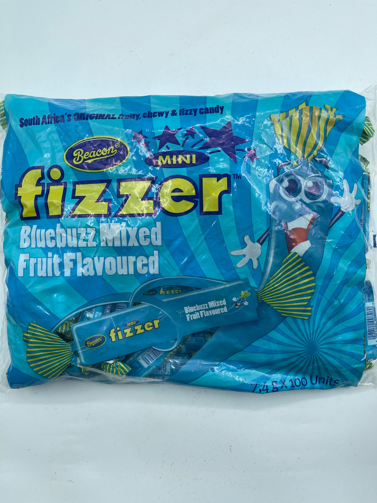 Beacon Mini Fizzer Bluebuzz Mixed Fruit Full Bag 100 x 7.4g – Sugar Boom